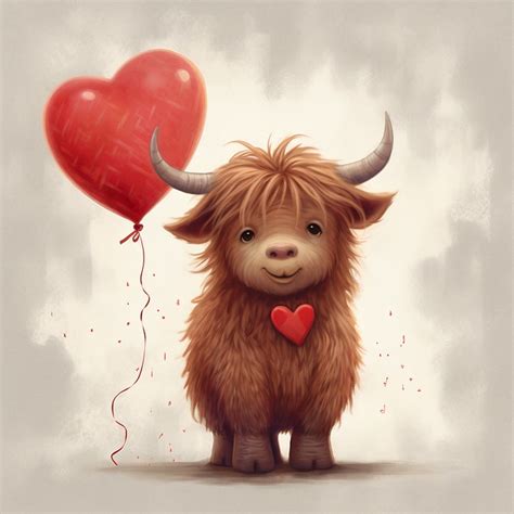 Download Ai Generated Highland Cow Nature Royalty Free Stock