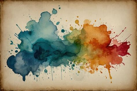 Papel antigo manchado tinta aquarela criando um fundo artístico