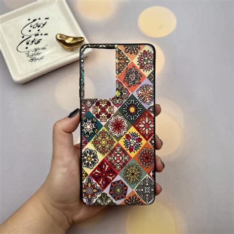 قاب گوشی Galaxy S21 Ultra سامسونگ دور ژله ای طرح برجسته فانتزی مدل کاشی
