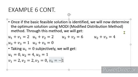 Transportation Algorithm Part 3 Youtube