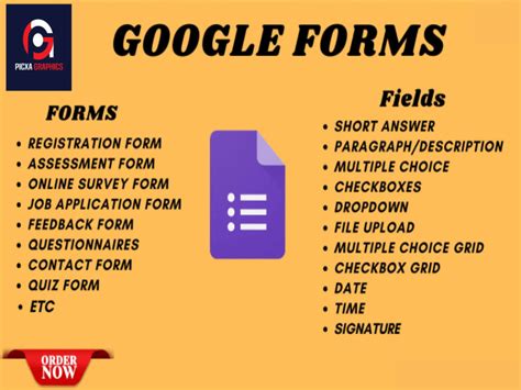 Design A 1 Page Form Using Google Forms Upwork