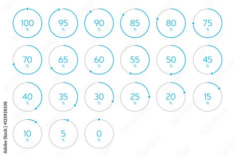 Modern Infographic Loading Circle Set Stock Vector Adobe Stock