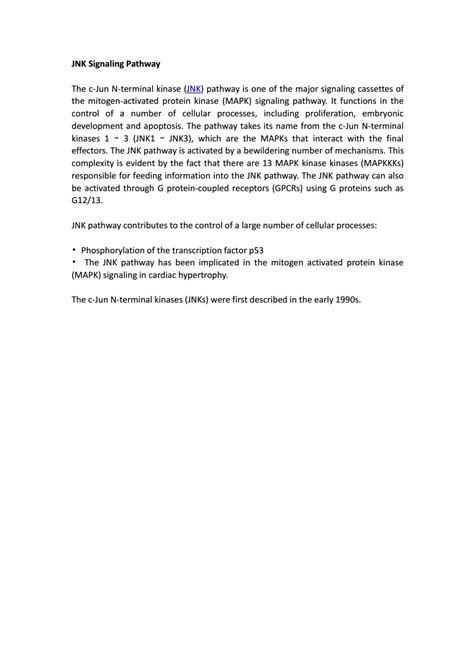 Jnk Signaling Pathway By Creative Diagnostics Issuu