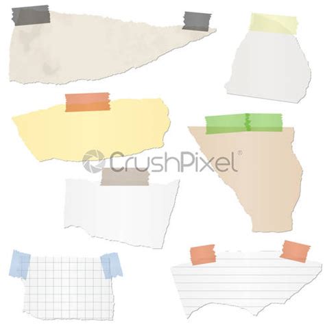 Collection scrap of paper - stock vector 869682 | Crushpixel