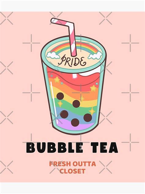 Pride Bubble Tea Kawaii Boba Milk Tea Canvas Print For Sale By