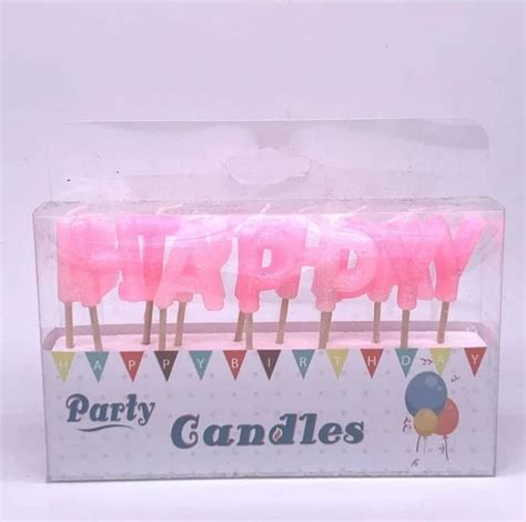 Свечи В Торт Happy Birthday Розовый С Блестками фото отзывы характеристики в интернет