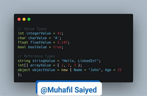C Types Value Vs Reference Muhafil Saiyed Posted On The Topic