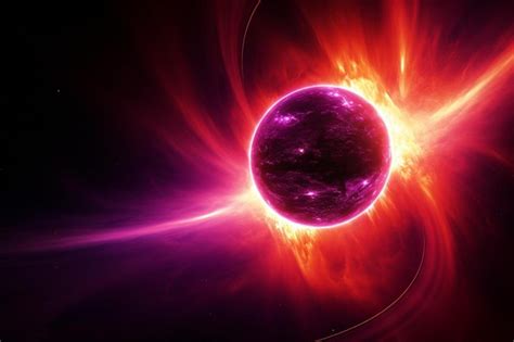 Premium Photo Closeup Of A Neutron Star Pulsating With Radiation