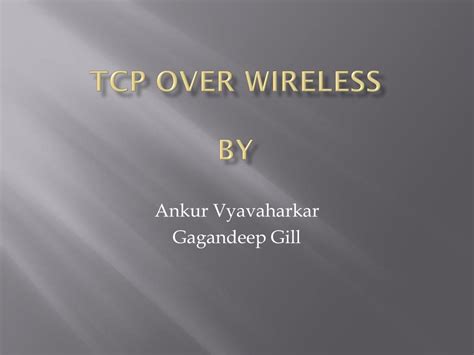 Ppt Tcp Over Wireless By Powerpoint Presentation Free Download Id 6630959