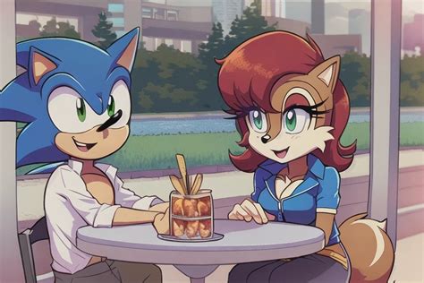 Sonic And Sally On A Date By Wolfdruid92 On Deviantart