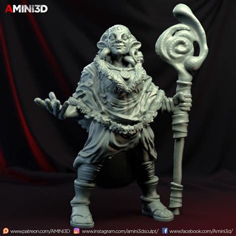 Firbolg Shaman Resin Miniature Dnd Miniatures Dungeons And Etsy