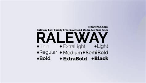 Raleway Font Fontzaa Fonts Free Download