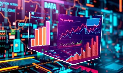 A Futuristic Info Graphic Showcasing A Big Data Analytics Report With