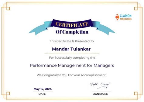 Completed Performance Management For Managers Mandar Tulankar Cs