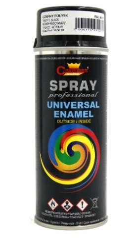farba w sprayu RAL 9005 CZARNY POŁYSK spray 400ml 20 zł Lakiery