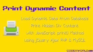 How To Print Page Area Using JavaScript CodexWorld