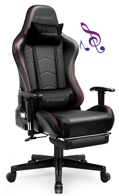Gtracing Gaming Chair With Footrest Bluetooth Speakers Ergonomic