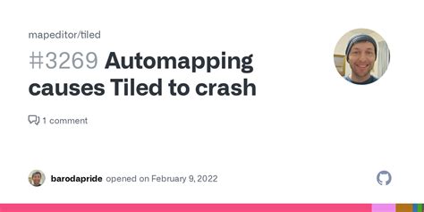 Automapping Causes Tiled To Crash · Issue 3269 · Mapeditortiled · Github
