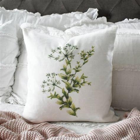 Botanical Pillow Watercolor Flower Pillow Cover Spring Etsy