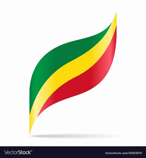 Congolese Flag Wavy Abstract Background Royalty Free Vector
