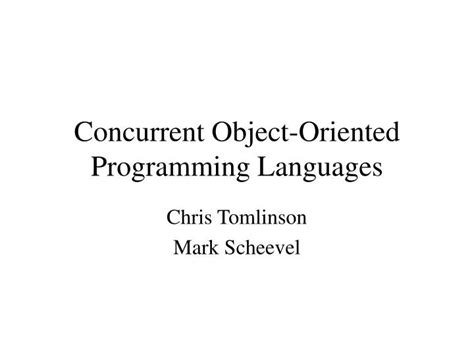 ppt concurrent object oriented programming languages powerpoint
