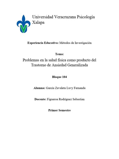 Pro Yec To Final Pdf Ansiedad Trastorno Mental