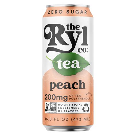 The Ryl Co Peach Black Tea 16oz Can Drinks Fast Delivery By App Or Online