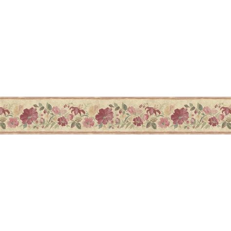 Shop Norwall 525 In Red Prepasted Wallpaper Border At