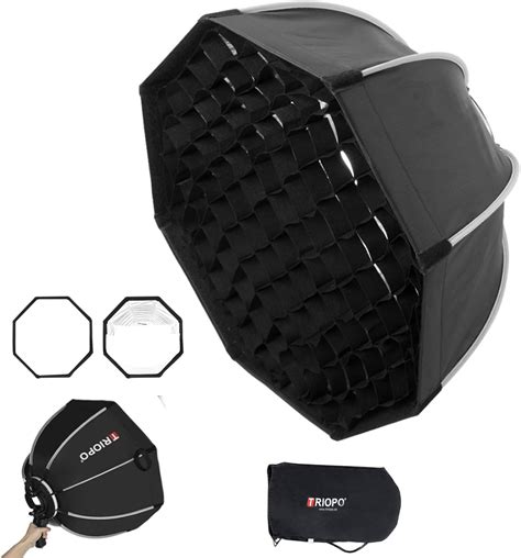 Triopo Softbox De 354 Pulgadas Con Rejilla De Panal Paraguas Octágono