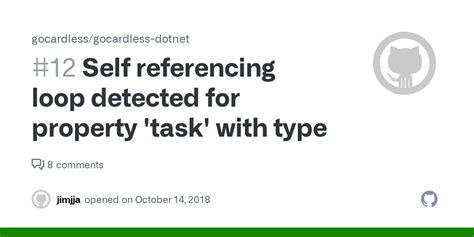 Self Referencing Loop Detected For Property Task With Type Issue
