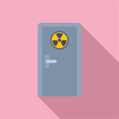 Xray Image Room Door Icon Flat Vector Hospital Examination Premium Vector