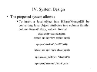 Generalized Framework For Using Nosql Databases Ppt