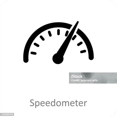 Konsep Speedometer Dan Ikon Dasbor Ilustrasi Stok Unduh Gambar