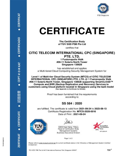 Fillable Online Certificate Imda Fax Email Print Pdffiller