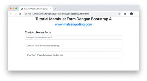 Bootstrap Form Bootstrap Malas Ngoding