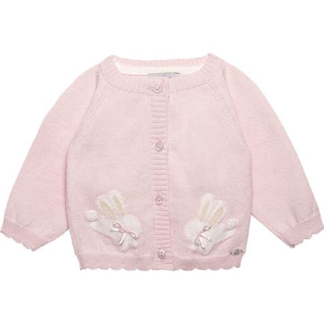 Little Flopsy Bunny Cardigan Pale Pink Trotters London Sweaters