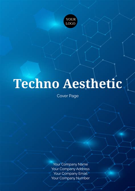 Free Techno Aesthetic Cover Page Template To Edit Online