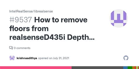 How To Remove Floors From Realsensed435i Depth Output · Issue 9537