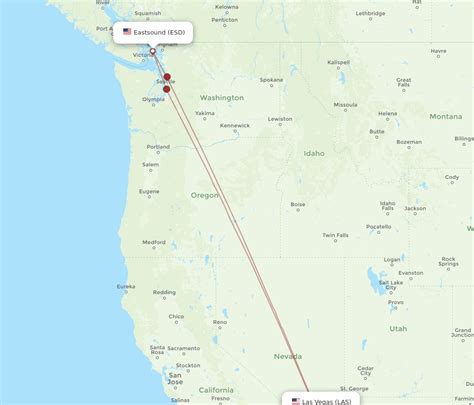 Flights From Eastsound To Las Vegas Esd To Las Flight Routes