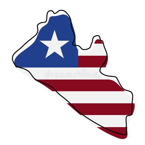 Map Of Liberia Outline Stock Illustration Illustration Of Silhouette