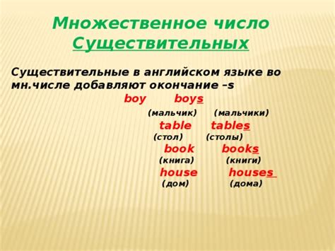 Множественное число существительных урок презентация для 5 класса