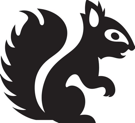 Dynamic Squirrel Illustration Black Vectorintricate Squirrel Movement