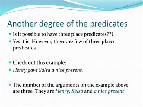 Predicates In Semantic Pptx