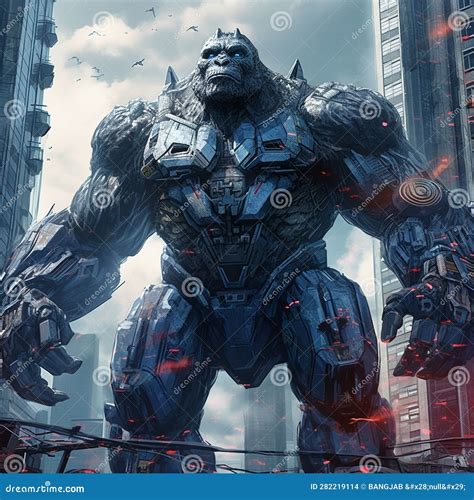 Digital Illustration Of King Kong Robot Stock Illustration Illustration Of Robotics Inspiring