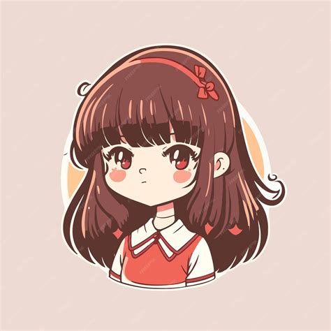 Premium Vector Young Girl Anime Style Character Vector Illustration
