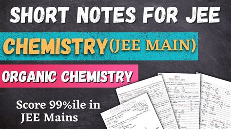Organic Chemistry Ncert Short Notes For Jeeneet 🔥 Youtube