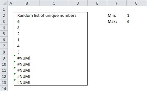 How To Create A List Of Random Unique Numbers