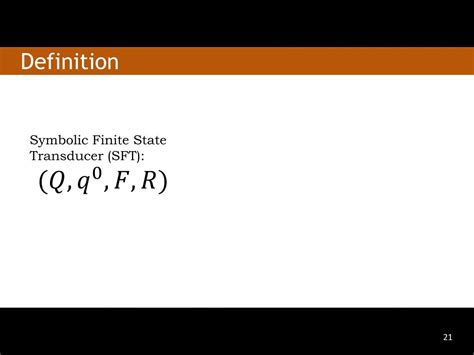 Ppt Symbolic Finite State Transducers Algorithms And Applications Powerpoint Presentation