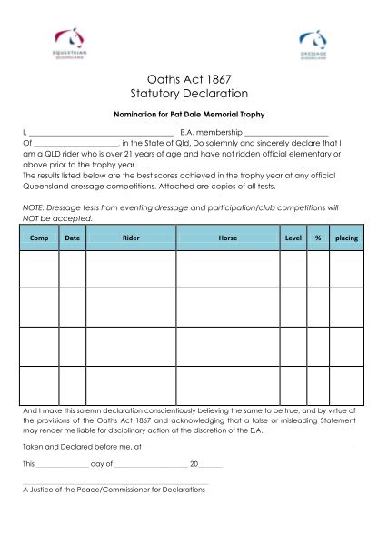 Statutory Declaration Forms Qld Page Free To Edit Download Print CocoDoc
