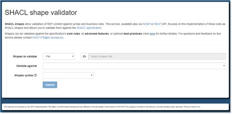 Validator For SHACL Shapes Joinup